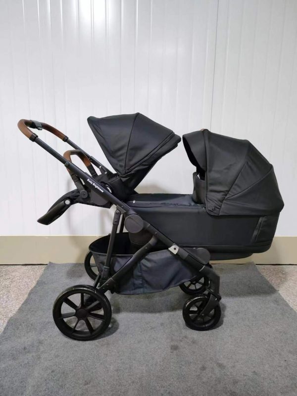 Baby Brightness Luxe twin stroller with double bassinets and double i ...